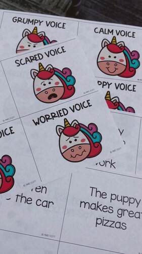 Unicorn Theme | Reading With Expression Game | Reading Comprehension