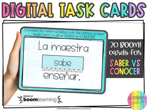 Saber and Conocer Digital Task Card Activity | BOOM Cards by Senorita ...