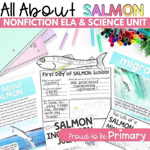 Salmon Life Cycle Spring Science Unit Lessons, Activities, Craft, Project