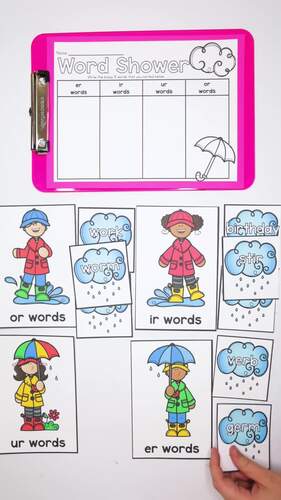 Bossy R Word Work - ER, IR, & UR Bossy R Activities for Literacy Centers