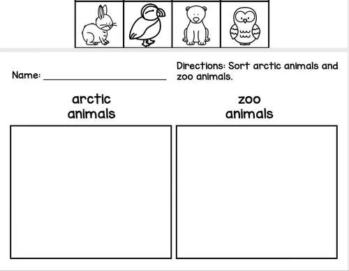 Arctic Animals Thematic Unit for Special Education by abcs and autism