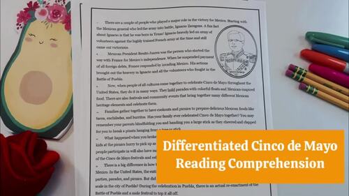 Cinco De Mayo Reading Comprehension Packet Print & Digital May 5 by EL ...