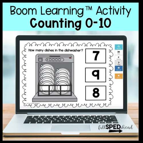 Spring Cleaning Counting Numbers 0-10 Math Boom™ Cards Activity | TPT