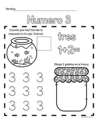 PRACTICA DE NUMEROS DEL 1 AL 10 | NUMBER WRITING 1-10 IN SPANISH