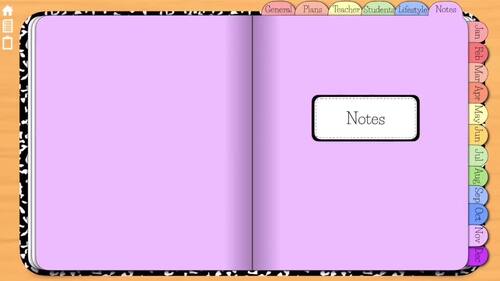 Teacher Digital Planner with Composition and Pastel Design (undated)