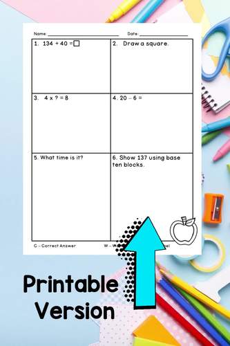 3rd Grade Math Packet | Math Spiral Review | Daily Math Warm Ups Grade 3