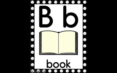 Baseball Theme Classroom Decor - Numbers and Alphabet by Educate Little ...