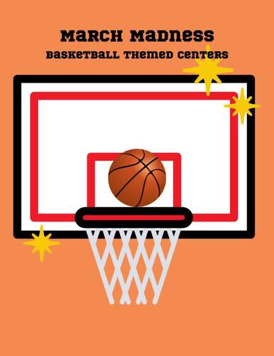 March Madness Basketball Themed Math and ELA Centers by Palmetto Pupils