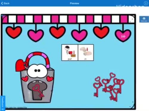 Feed the Valentine's Day Buddies Core Vocabulary Words - Boom Cards™