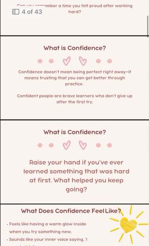 Growing Confidence & Kind Thoughts (Gr.3-6) Lessons and activities
