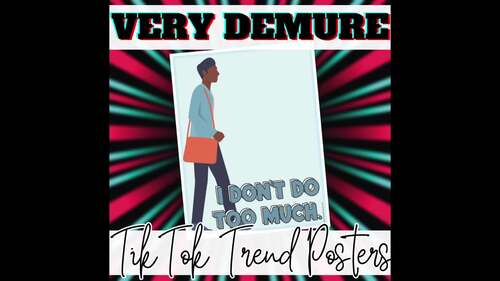 Very Demure TikTok Trend, Demure Posters Classroom Management Bulletin ...
