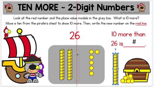 10 More 10 Less Place Value for Google Slides™ and Seesaw™ Growing Bundle
