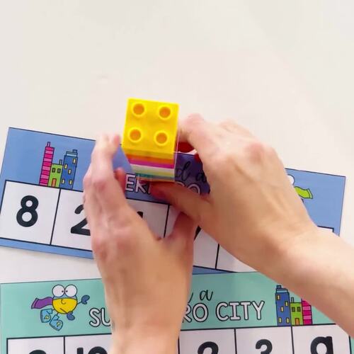 Build a Superhero City Math Activity | Hands-On Number Matching 1-20