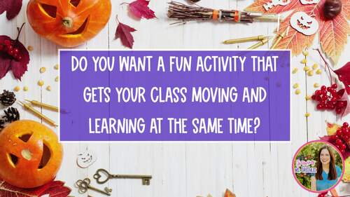 Halloween Verbs, Nouns, and Adjectives Write the Room - Scoot Task Card ...