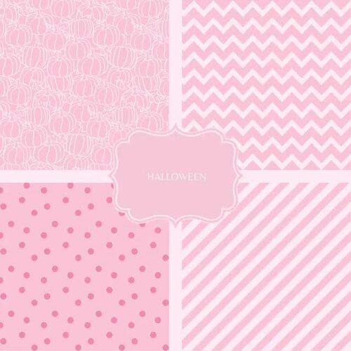 20 Cute Pink Halloween Seamless Patterns Halloween Backgrounds ...