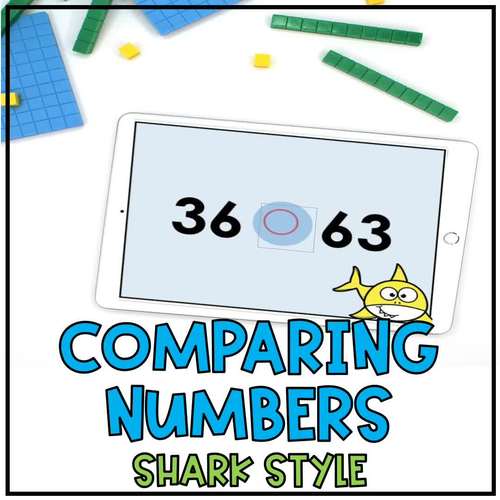 Comparing Numbers Review PPT Digital and Printable Resource by Miss V in 3