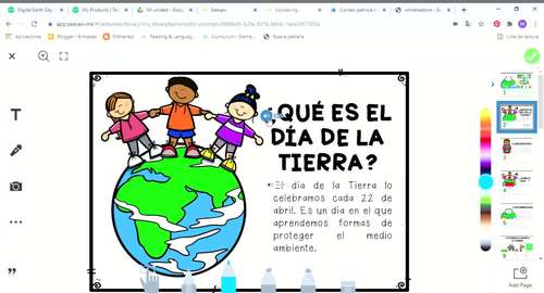 Earth Day in Spanish | Día de la Tierra Digital | Seesaw | Google ...
