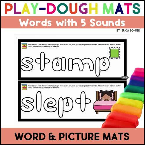 Words with 5 Sounds Play Doh Mats – Hands On Phonics Activity by Erica ...