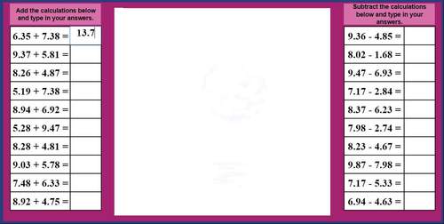 Mystery Digital Pixel Art NO PREP - Moonlight Decimal Addition and ...