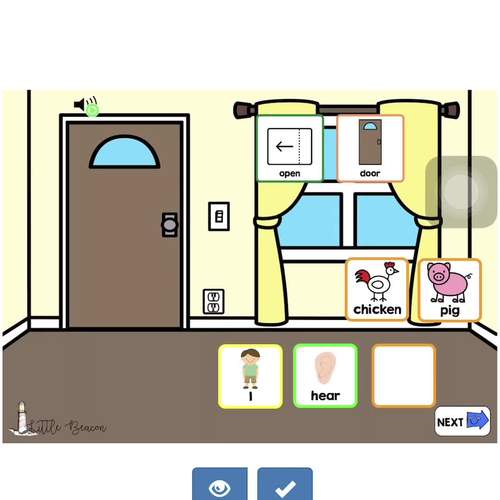 NO PRINT INTERACTIVE I Hear (Animal Sounds) Sentence Strip by Little Beacon