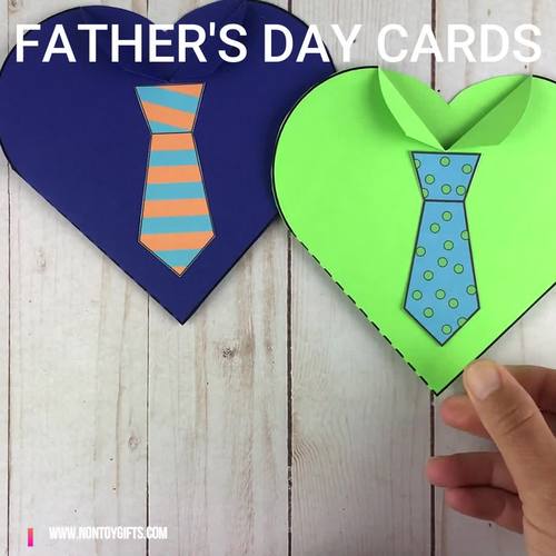Father's Day Card - Tie Heart Card For Dad by Non-Toy Gifts | TPT