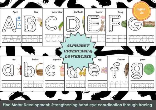 Spring Alphabet and Words Pre-K and Kindergarten Pintables 80 Pages