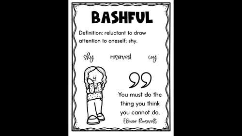 what is bashful mean