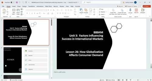 BBB4M INTERENATIONAL BUSINESS- 2 LESSONS: EFFECTS OF GLOBALIZATION