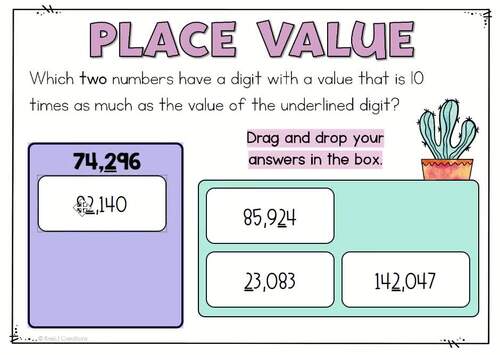 Place Value Relationships (10 Times As Much) Boom Cards - 4th Grade Math