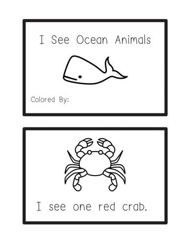 OCEAN ANIMALS Emergent Reader | Counting Reader | DOLLAR DEALS by Pre-K ...