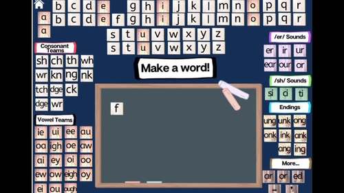 Digital Letter Tiles Board - Interactive Boom Activity for Readers ...