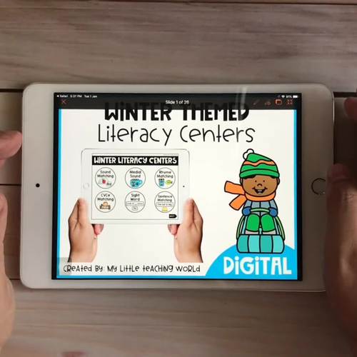 Winter Digital Literacy Centers by My Little Teaching World | TPT