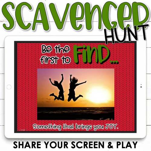 Virtual Scavenger Hunt | Christmas Party and Holidays | December Activities