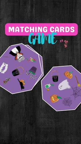 Halloween Matching Card Game October Activities for Preschool ...