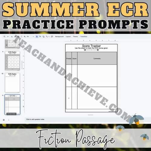 Summer June July ECR Practice Writing Prompts, Extended Constructed ...