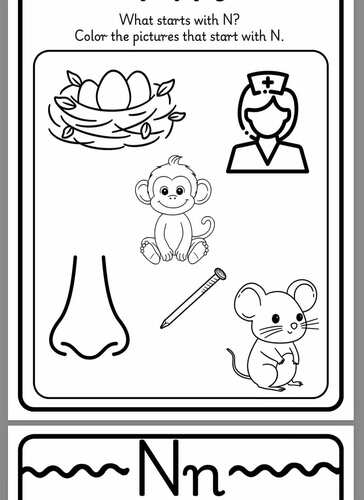 Alphabet Letter Worksheets (Letter Recognition & Handwriting) LETTER N