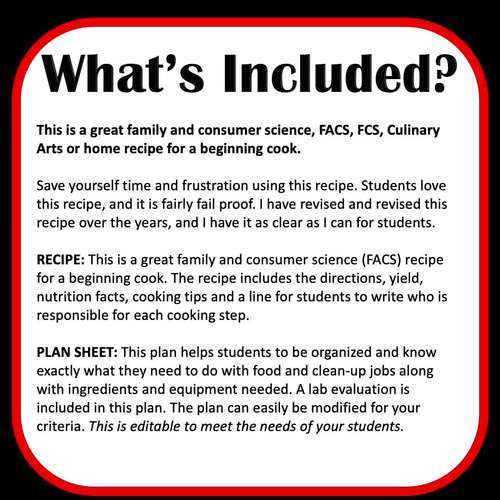 Blueberry Muffin Recipe | FACS, FCS, Culinary Arts, Life Skills, Cooking