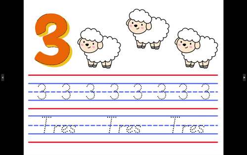 Spanish Numbers Handwriting Worksheet for Prek & K to learn numbers ...