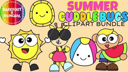 Cute Summer Clipart Bundle | Cuddlebugs Collection | Summer Kids ...