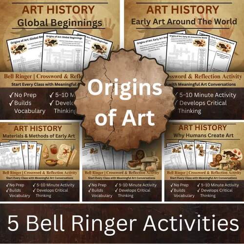 Art History Bell Ringer Bundle: Origins of Art Crossword & Reflection ...