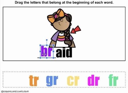 Phonics: Beginning Blends 2 Interactive Google Slides (Distance Learning)