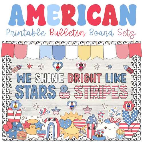 4th of July Bulletin Board | Patriotic Door Decor | USA Summer ...