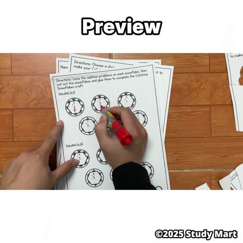 Catching Snowflakes Addition Math Craft | Winter Math Craft & Bulletin ...