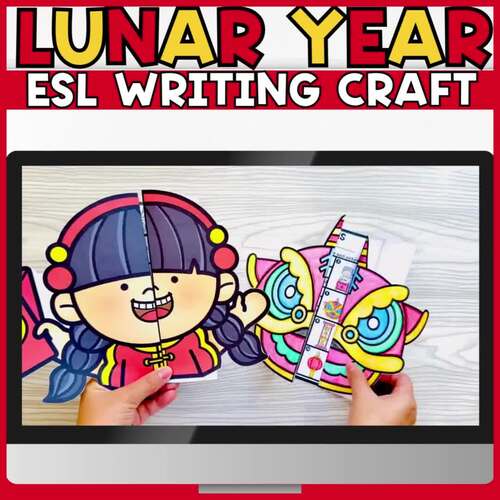 Chinese New Year Dragon Head-ESL Writing Craft-Foldable Grammar Nouns ...