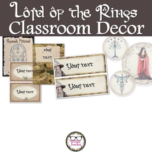 Lord of the Rings Middle Earth Tolkien Classroom Decor for Middle or ...