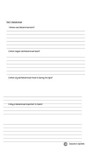 Islamic Civilizations WebQuest Five Pillars of Islam Map, Timeline ...