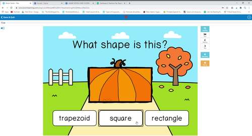 Fall Shape Recognition Boom Cards Distance learning | TPT