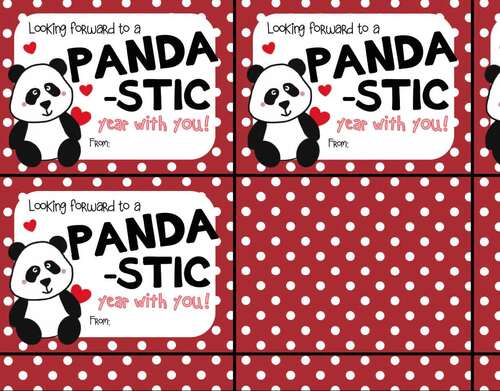 Panda-Themed Beginning of Year Gift Tag- Looking forward to a Panda ...