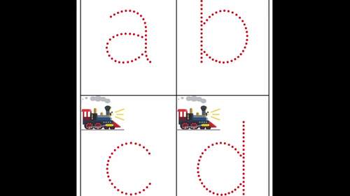 Train them red alphabet lower case alphabet upper case, numbers dots 1-20