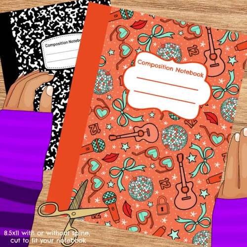 Printable Composition Notebook Book Cover PNG PDF Life of a Show Girl ...